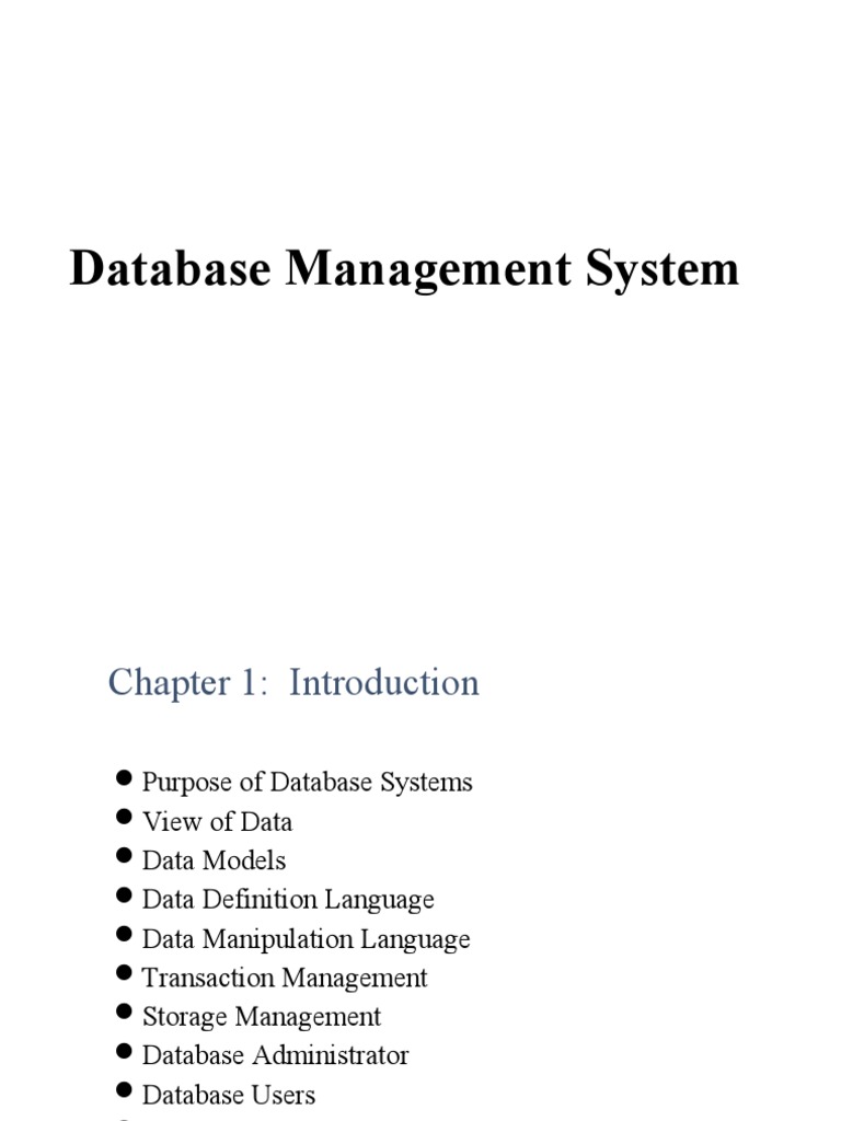 DBMS Lecture 01 | PDF | Sql | Databases