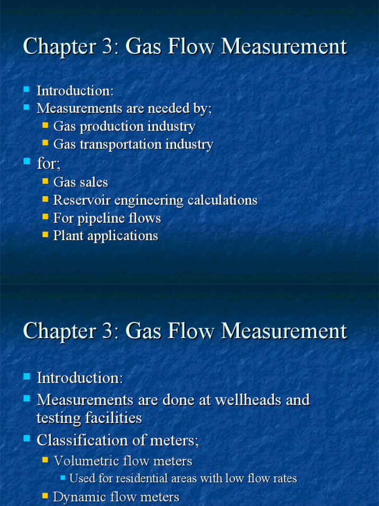Lecture 11 Gas Flow Measurement | PDF | Flow Measurement | Fluid Dynamics