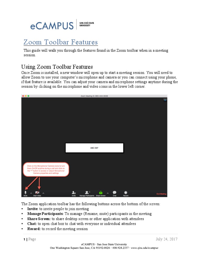 Using Zoom Toolbar Features | PDF | Computer Mediated Communication ...