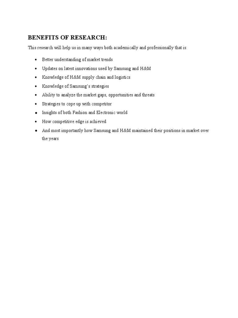 Benefits of Research | PDF
