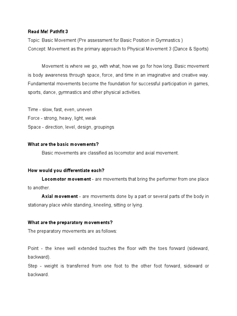 Basic Movement 3 | PDF | Foot | Anatomical Terms Of Motion