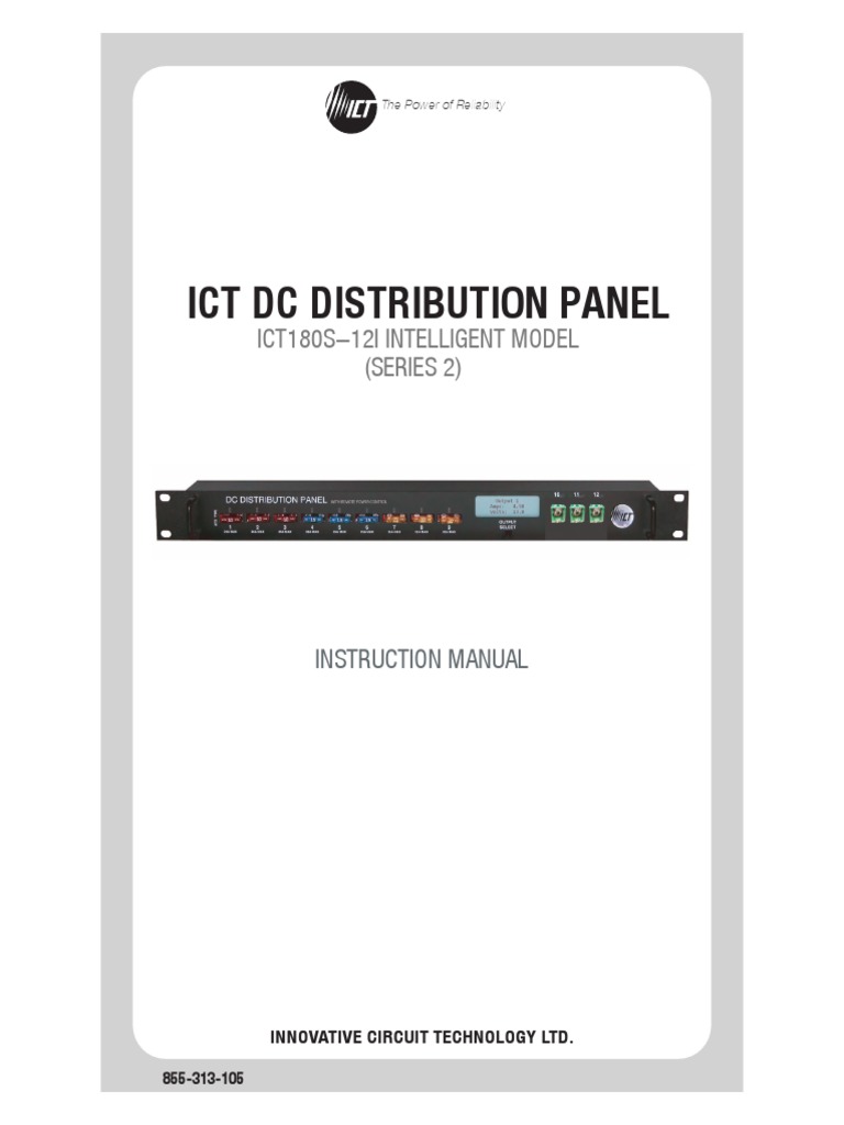 ICT180S-12I Distribution Panel Manual | PDF | Port (Computer Networking ...