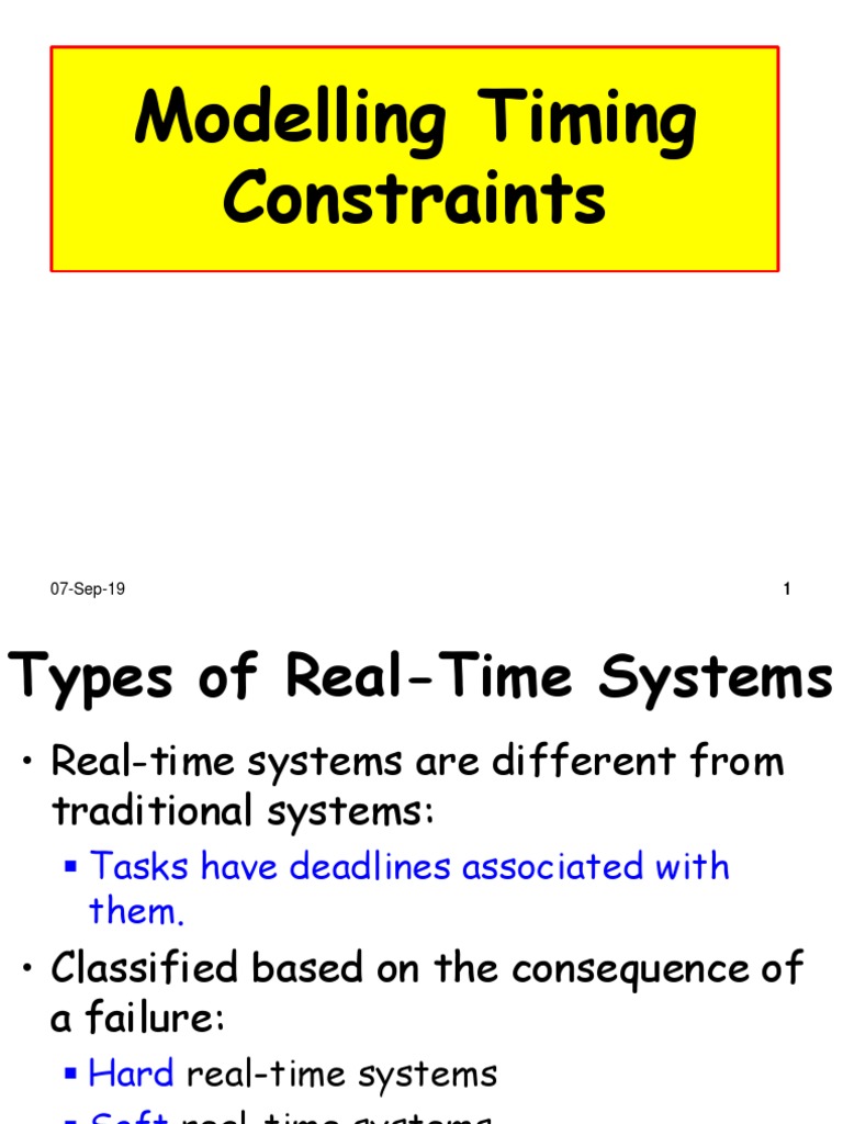 3 Modeling Timing Constraints Pdf Real Time Computing Stimulus Physiology