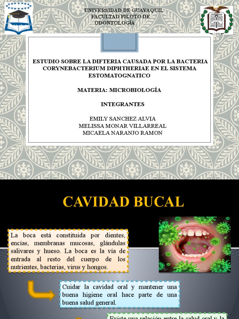 Difteria Diapositivas | PDF | Microbiología | Especialidades Medicas