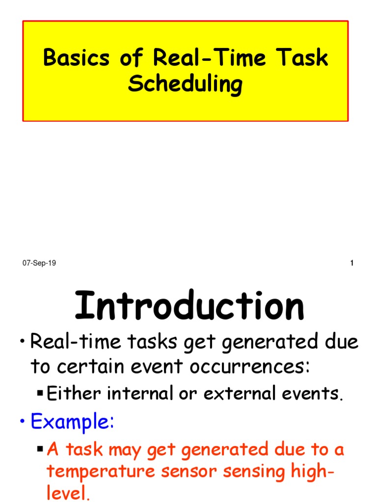 Scheduling Basics PDF | PDF | Scheduling (Computing) | Real Time Computing