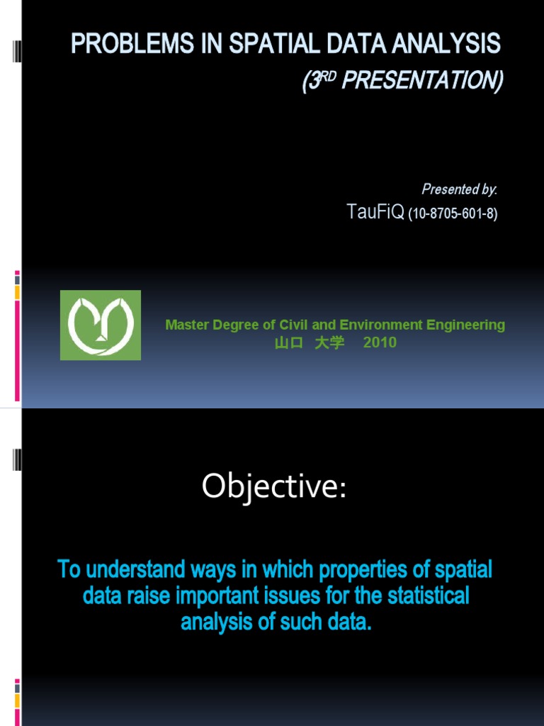 Task III-Problem in Spatial Data Analysis | PDF | Data | Spatial Analysis
