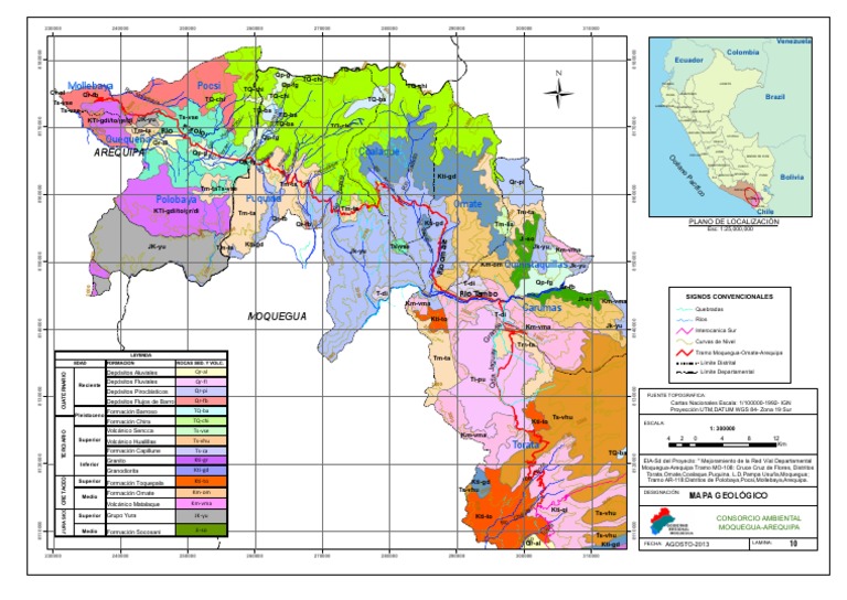 10-Mapa Geologico PDF | PDF | América del Sur | Perú