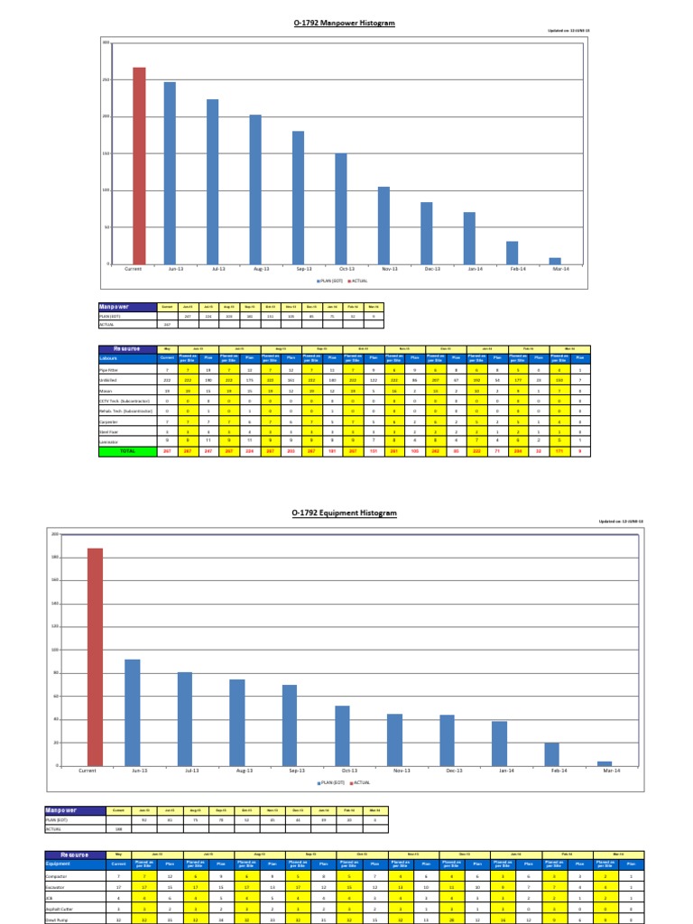 Manpower Histogram Overview 2013 | PDF