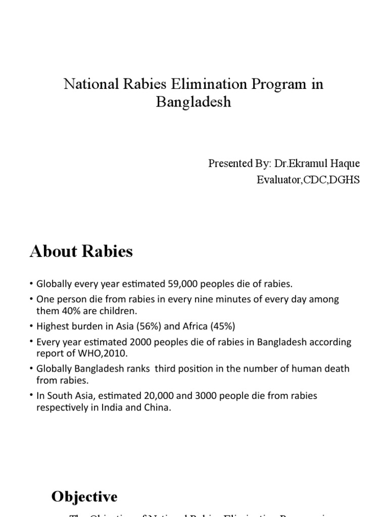 Rabies Elimination Program in Bangladesh | PDF