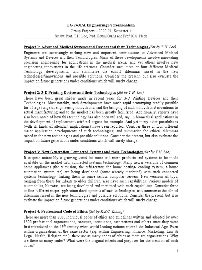 Set By: Prof. T.H. Lee, Prof. Kevin Kuang and Prof. K.G. Neoh | PDF ...