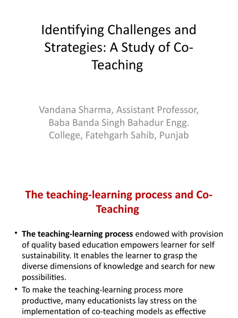 Co Teaching | PDF | Teachers | Classroom