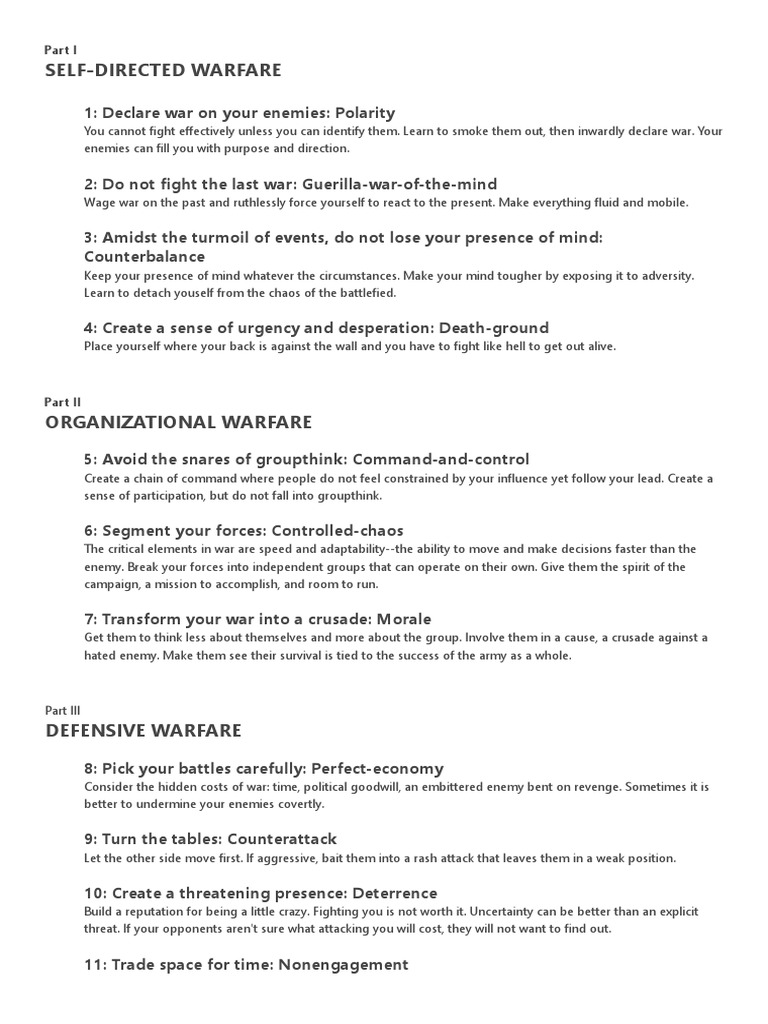 The 33 Strategies of War | PDF | Grand Strategy | Military Strategy