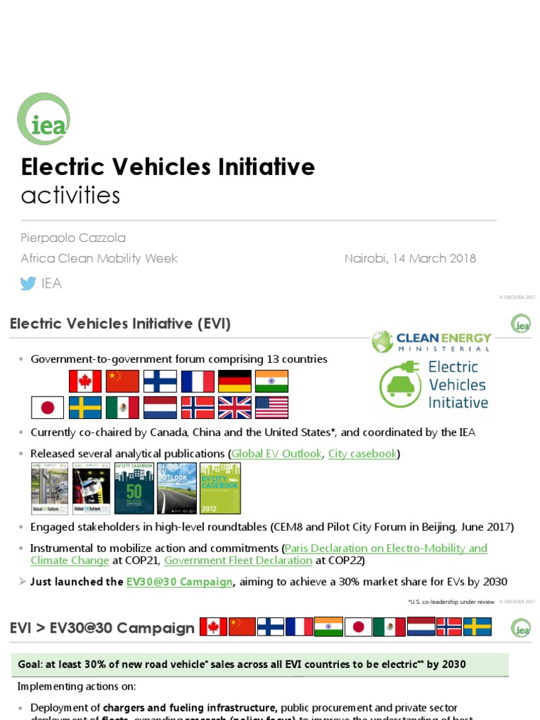 Electric Vehicles Initiative: Activities | PDF | Electric Vehicle ...