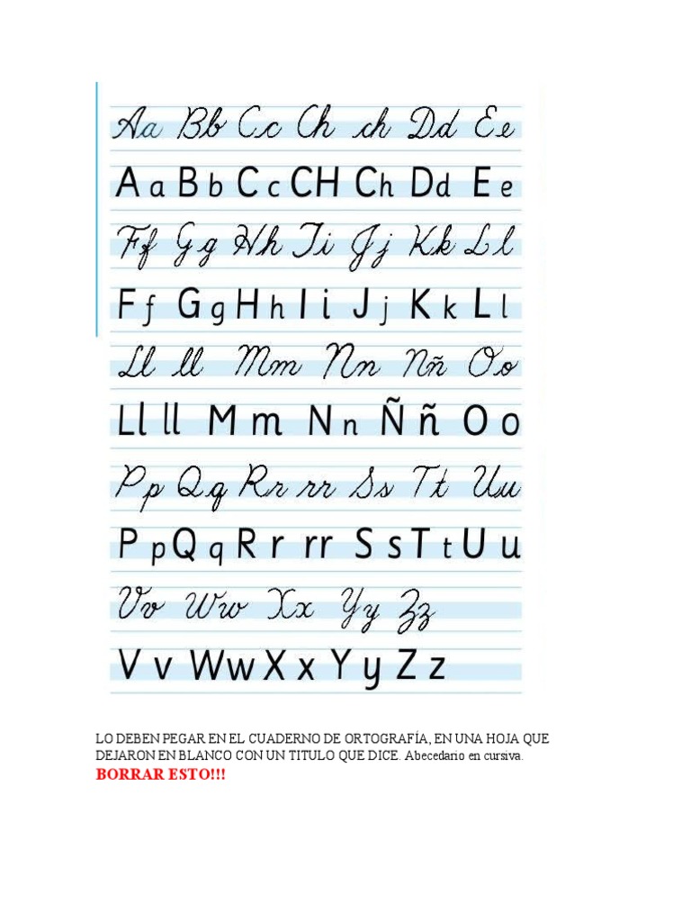 Abecedario Cursiva | PDF