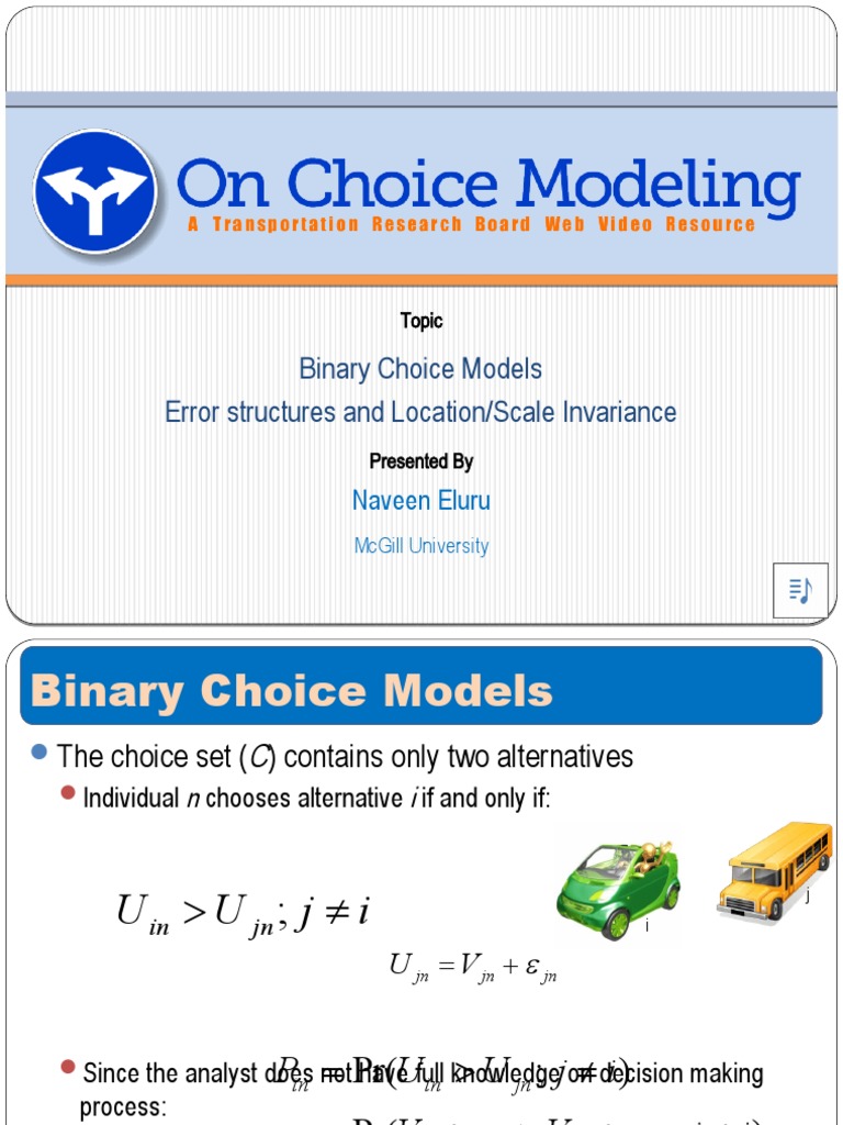 BC Models - Logit and Probit Models and Location and Scale Invariance ...