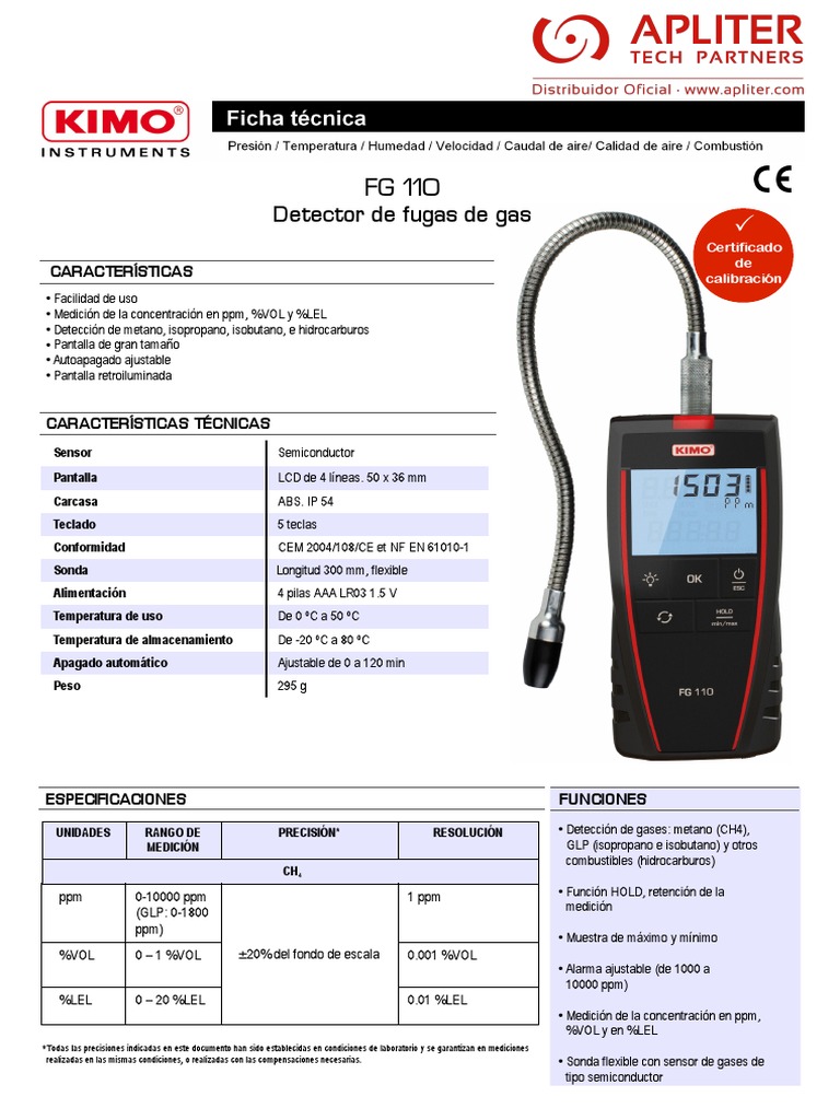 KIMO 24630 FG110 Ficha Tecnica | PDF | Naturaleza | Science