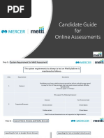Mettl Assessment: Candidate Guide | PDF | Internet | Web Software