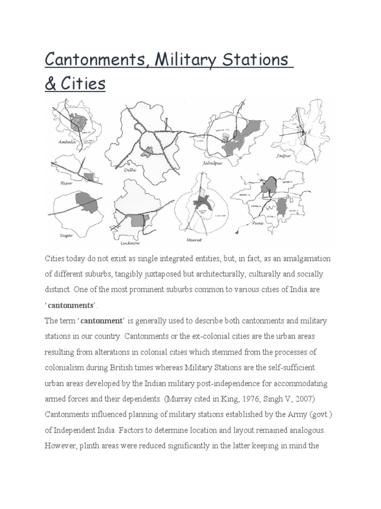 Cantonments, Military Stations & Cities | PDF | Colonialism | Army