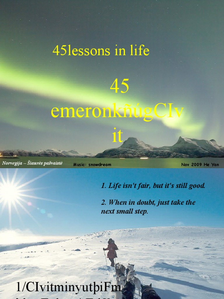 45 Lessons For Life | PDF