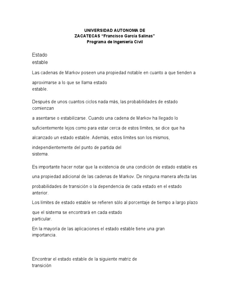 Estado Estable PDF | PDF