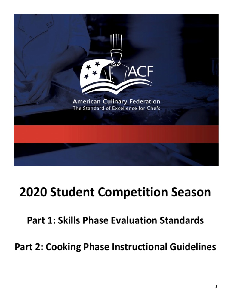 2020 Student Competition and Judging Standards PDF | PDF | Custard ...