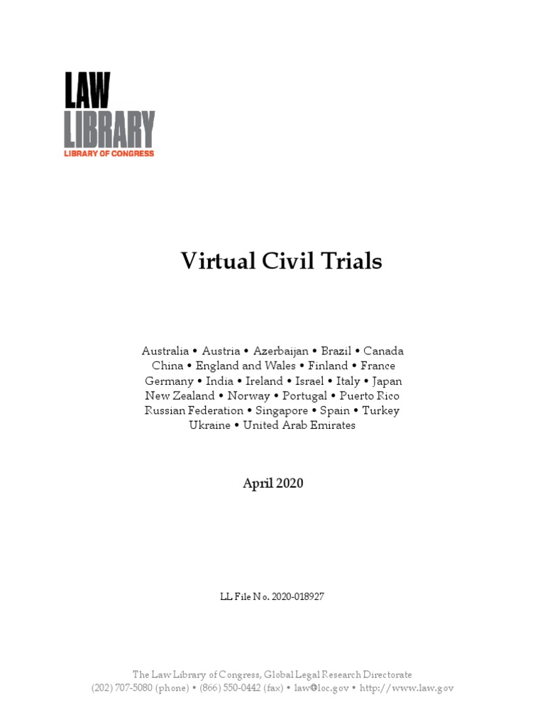 Global Virtual Civil Trials Overview | PDF | Supreme Courts | Lawsuit
