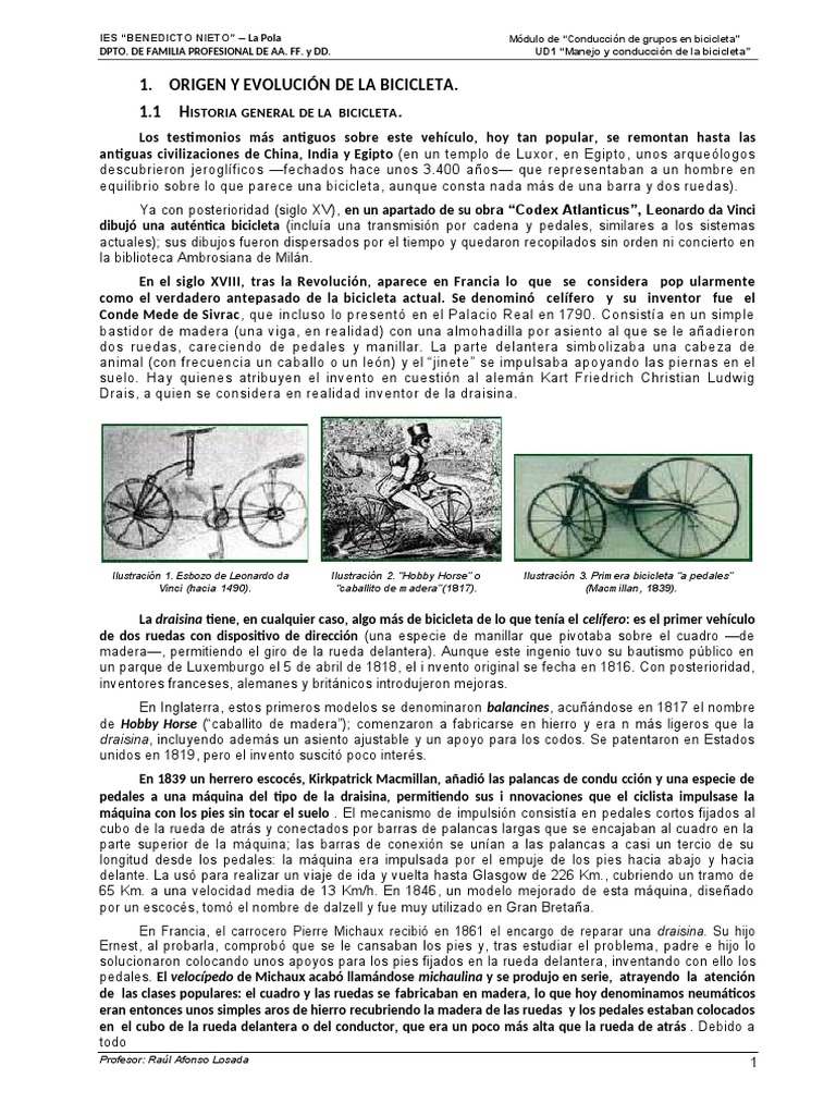 Origen de La Bicicleta | PDF | Carreras de bicicletas de carretera ...