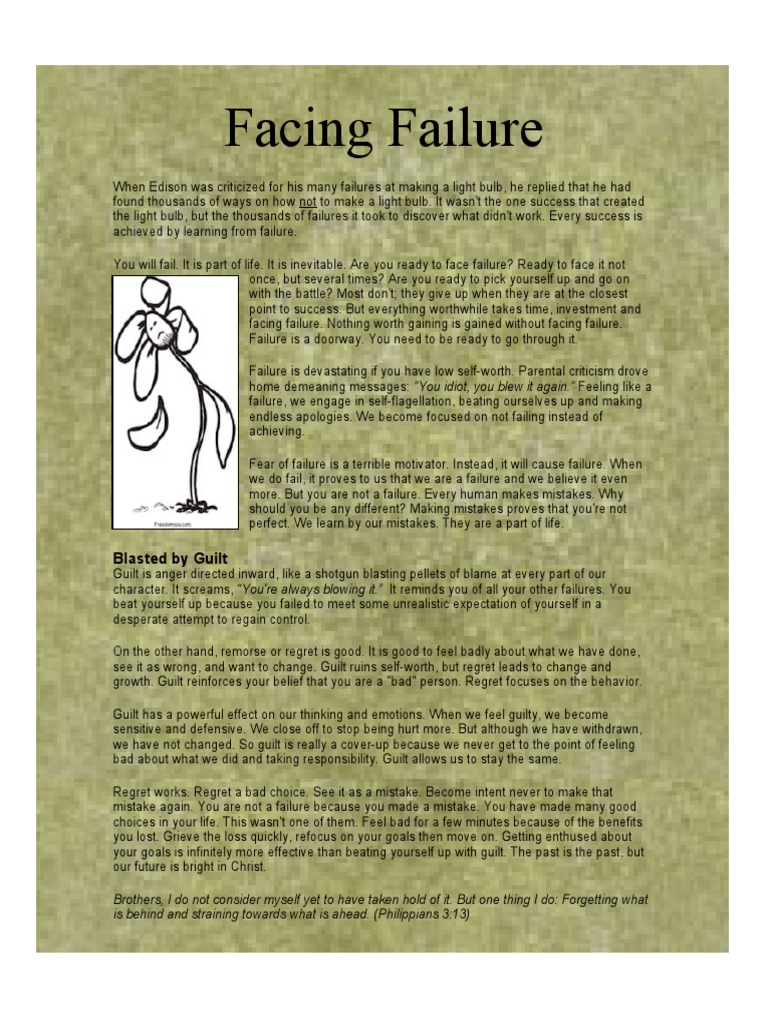 Facing Failure | PDF | Guilt (Emotion) | Feeling