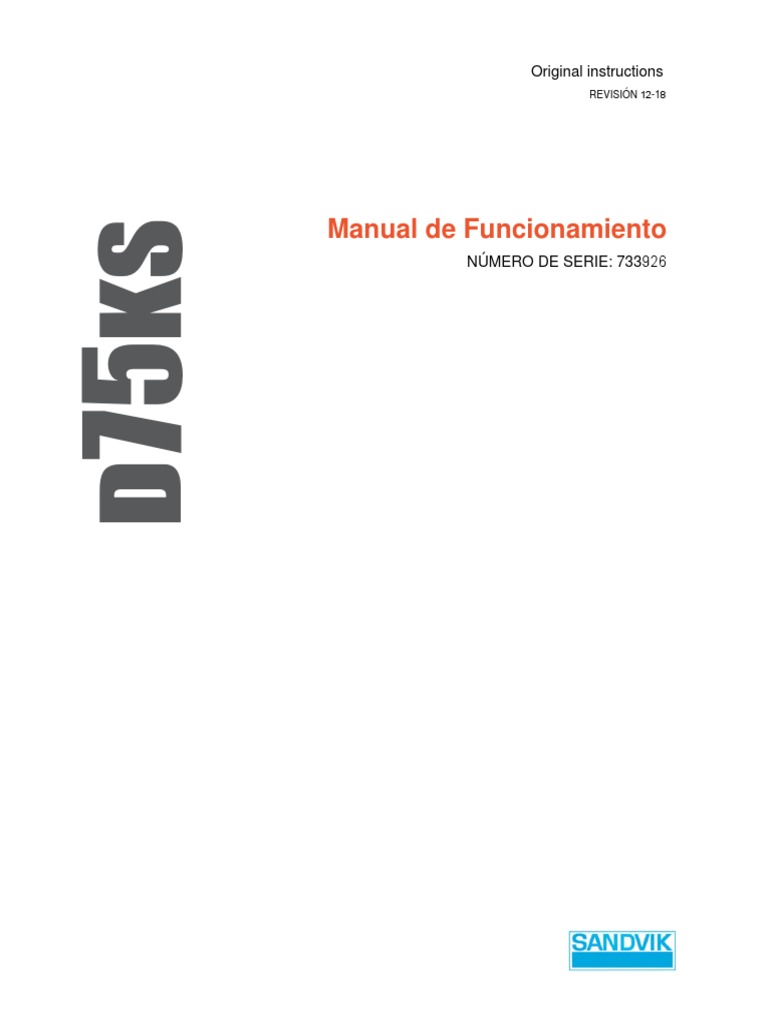 D75KS Manual Funcionamiento | PDF | Perforar | Relámpago