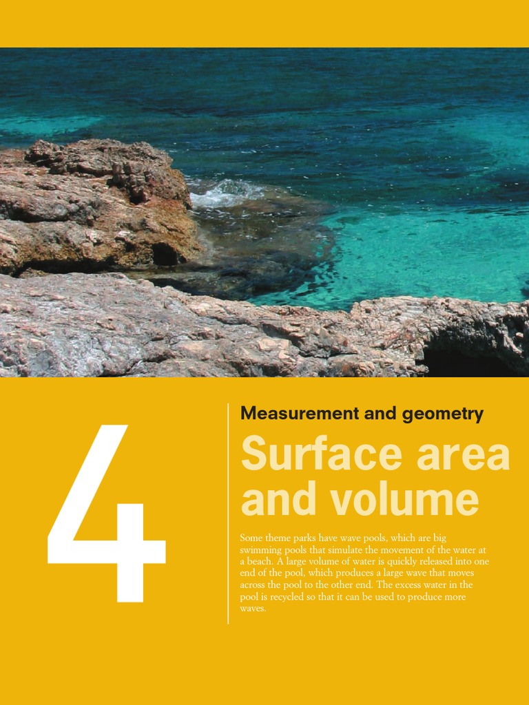 Measurement and geometry wave pool surface area and volume | PDF | Area ...