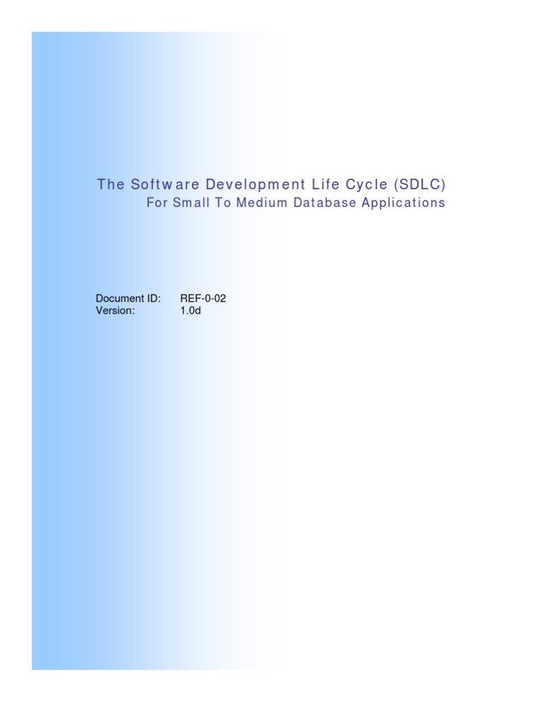The Software Development Life Cycle (SDLC) : For Small To Medium ...