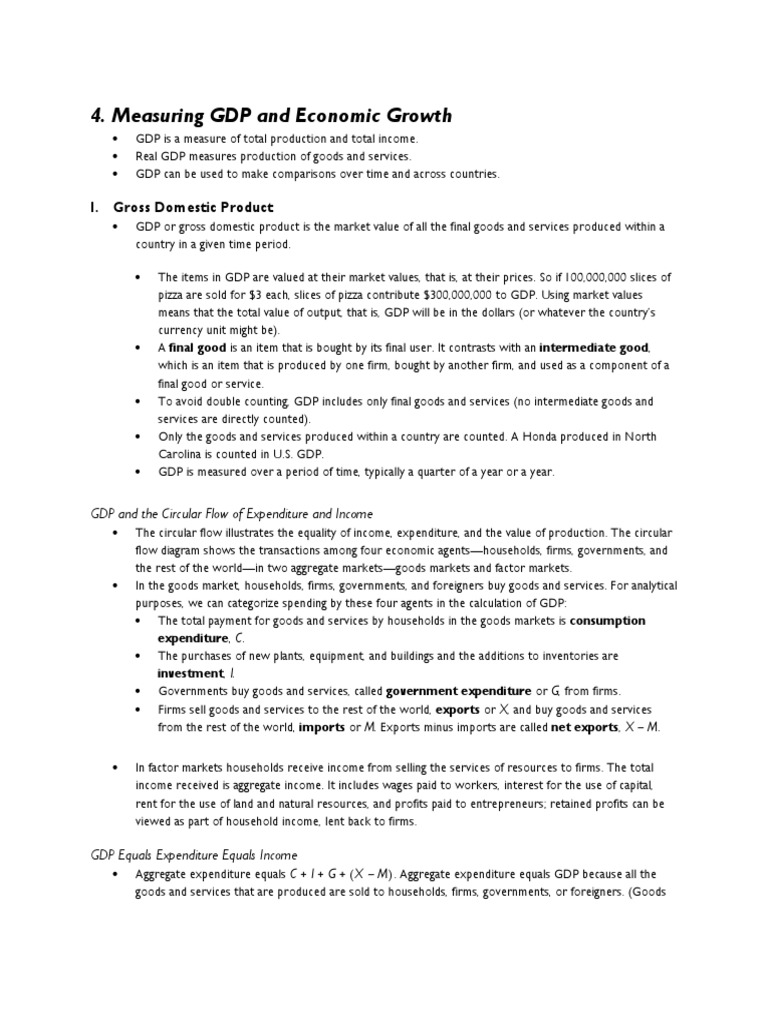 Macroeconomics Measuring GDP | PDF | Gross Domestic Product | Income