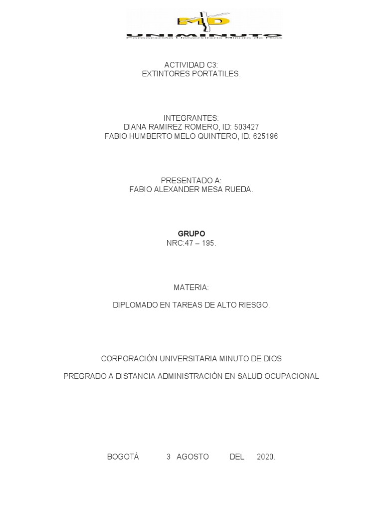 ACTIVIDAD C3 Tareas de Alto de Alto Riesgo | PDF | Petróleo | Química