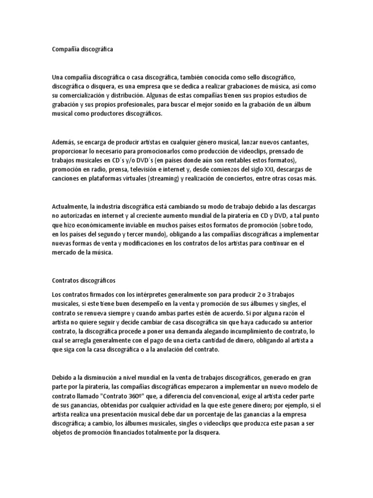 Sello Disquero | PDF | Etiqueta de registro | Industria de la música