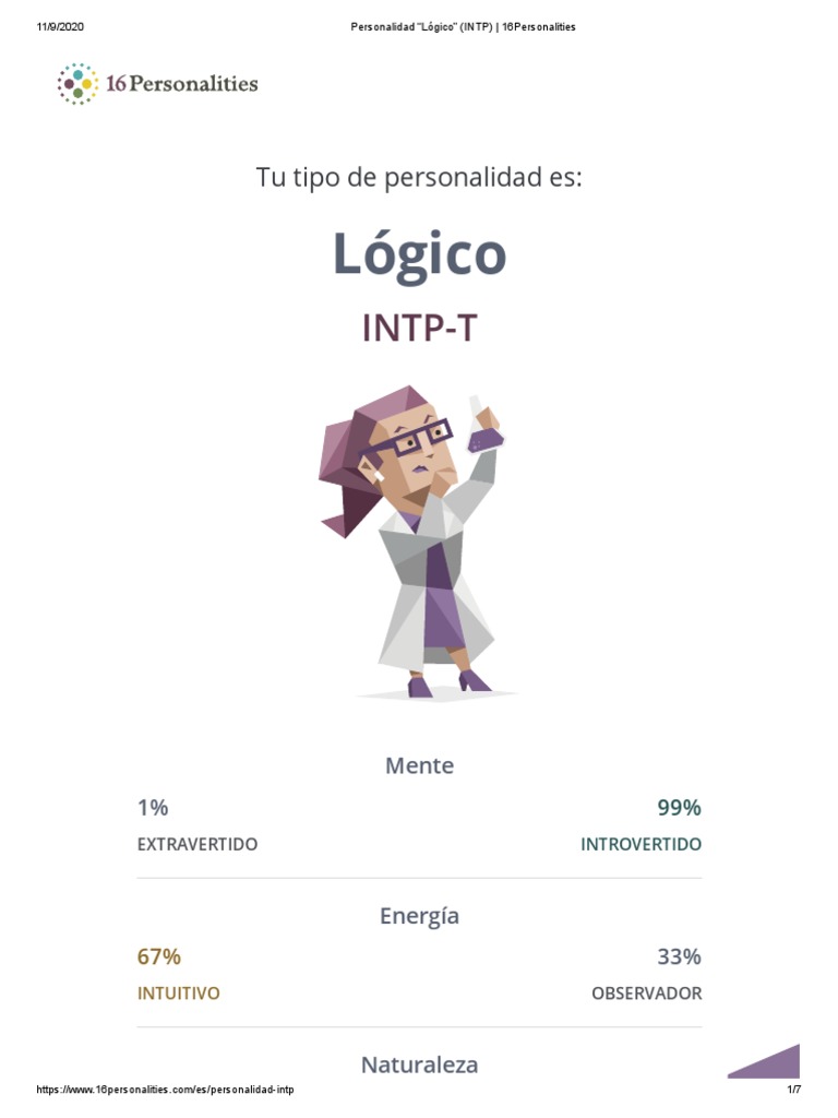 Personalidad "Lógico" (INTP) - 16personalities | PDF | Las emociones ...