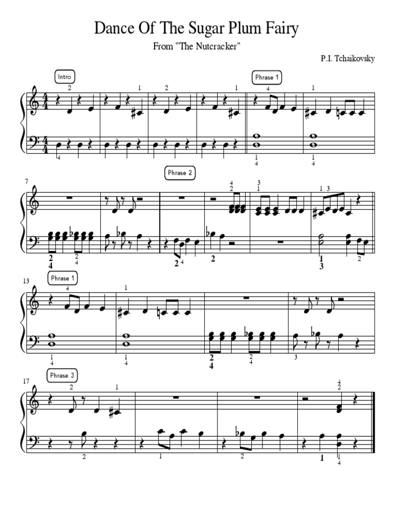 Dance of the Sugar Plum Fairy Sheet Music | PDF | The Nutcracker ...