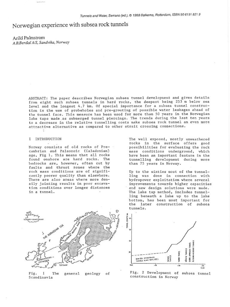 Norwegian Subsea Tunnel Construction Insights | PDF | Tunnel | Subsea ...