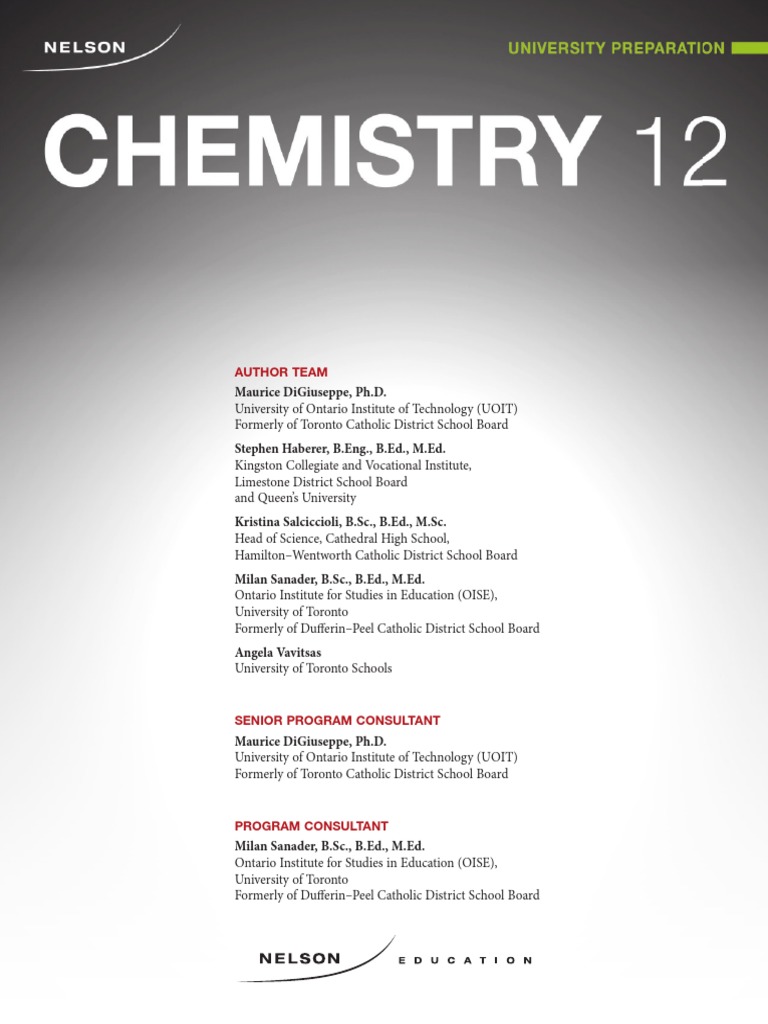Chem12 FM | PDF | Redox | Chemical Reactions