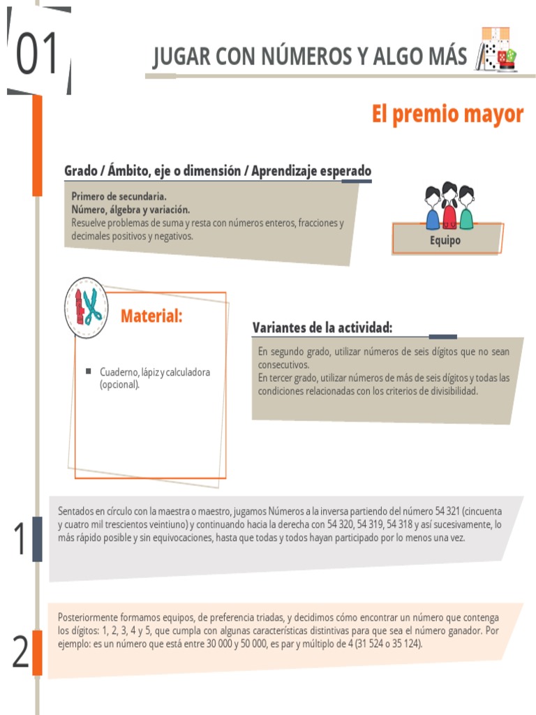 Fichero Jugar Con Numeros PDF | PDF | Números | Número primo