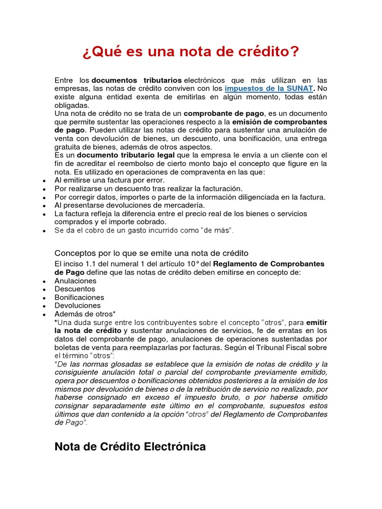 Nota de Credito PDF | Descargar gratis PDF | Factura | Contabilidad