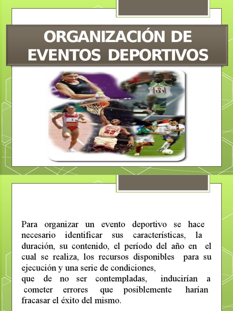 Tema 7, Organizacion de Un Evento Deportivo | PDF | Planificación | Presupuesto