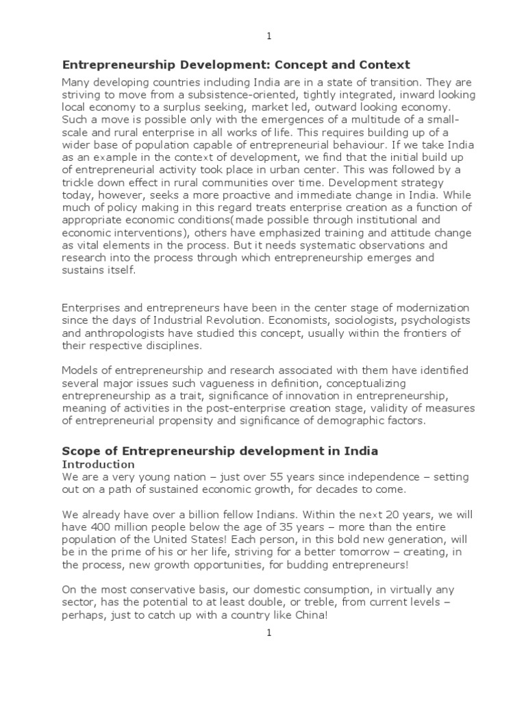 Final Chapter 1 | PDF | Entrepreneurship | Business