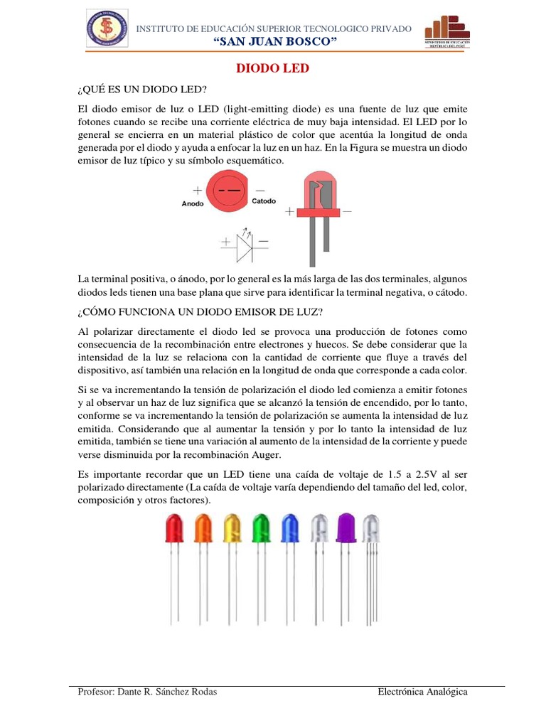Diodo Led | PDF | Diodo emisor de luz | Diodo
