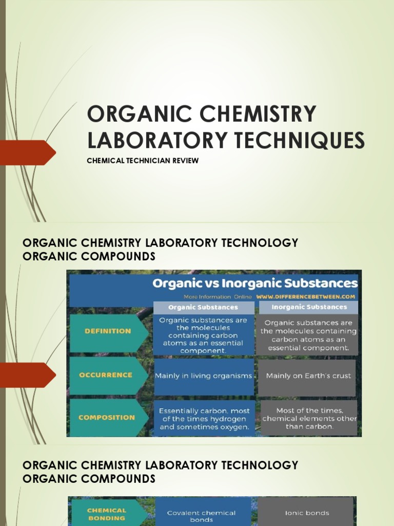 Organic Chemistry Lab Techniques Overview | PDF | Chemical Substances ...