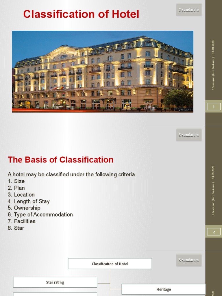 Hotel Classification Criteria Explained | PDF | Motel | Hotel