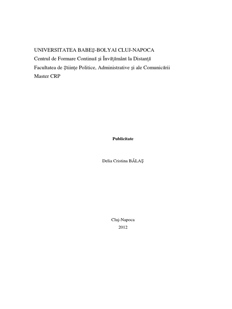 Publicitate PDF | PDF