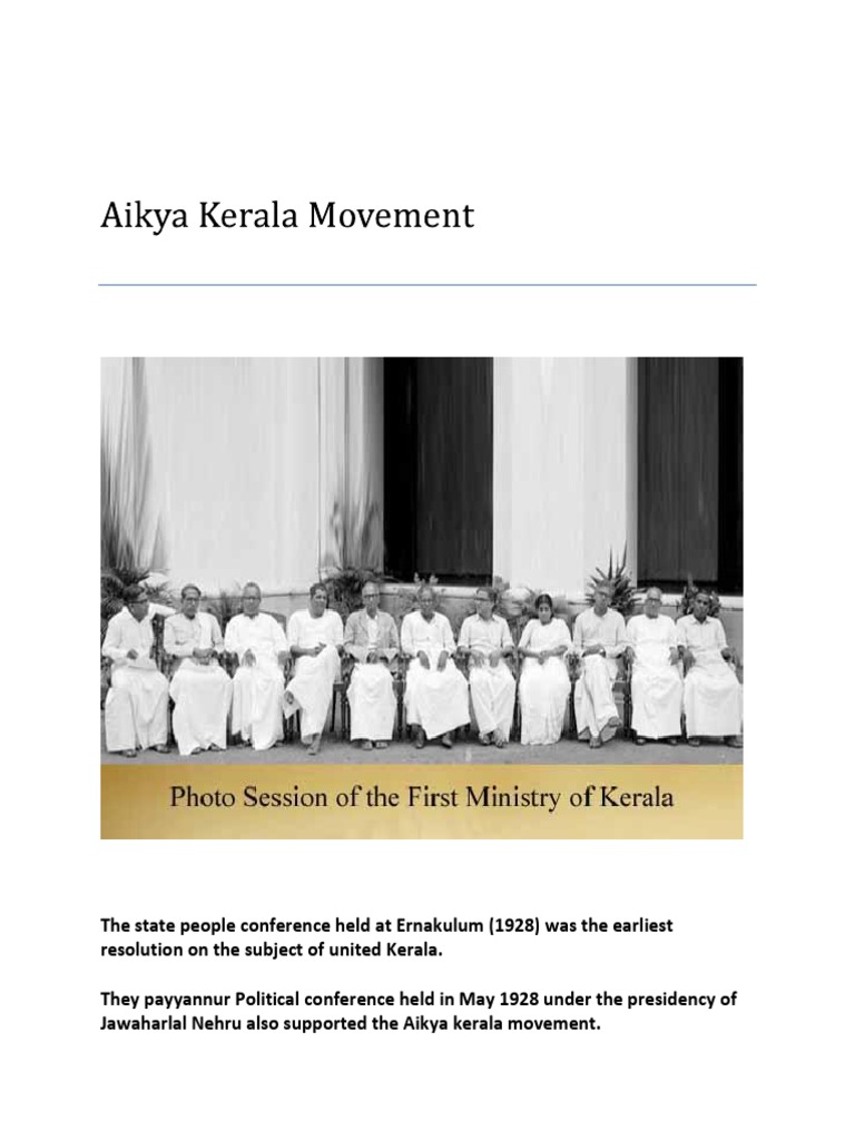 Aikya - Kerala - Movement PDF | PDF