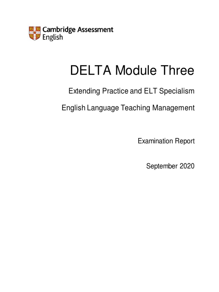 2020 Delta Module 3 Principal Examiners Report | PDF | Educational ...