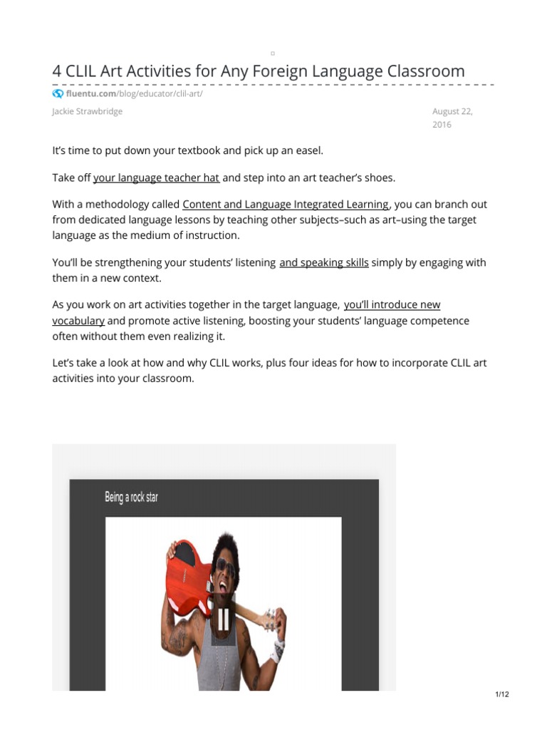 4 Clil Art Activities For Any | PDF | Language Education | Second Language