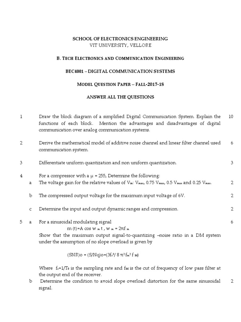 7-Model Question Paper - Model - QP | PDF | Radio Technology ...